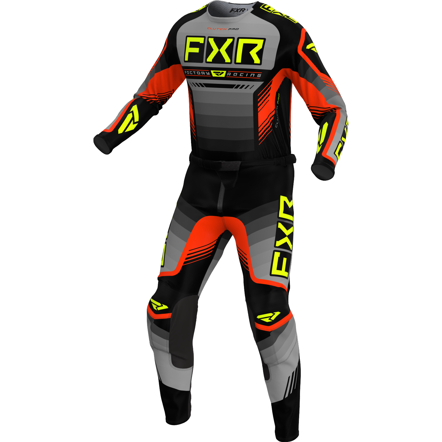 FXR Clutch Pro MX 24 Kit Grey/Nuke/Hi Vis